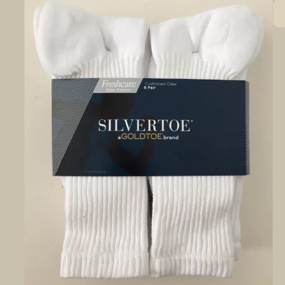 Silvertoe | Underwear & Socks | Silvertoe Mens Crew Socks 6 Pairs Size ...